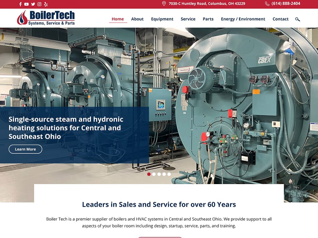Boiler Tech Website Design - Robintek: Columbus Ohio Web Design & SEO