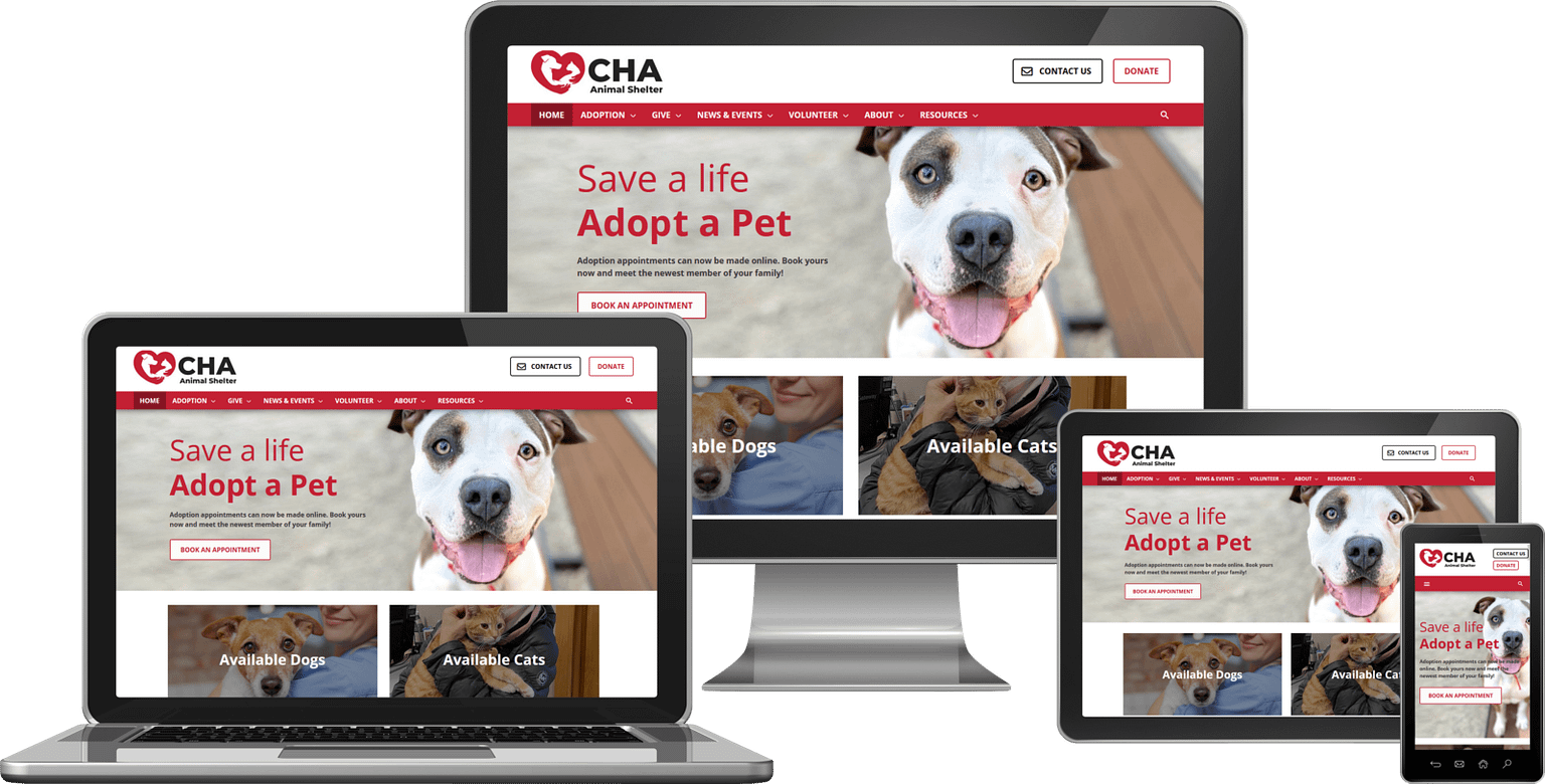 Website Redesign: CHA Animal Shelter