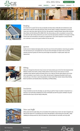 CJE Restoration - Robintek: Branding & Web Design Columbus
