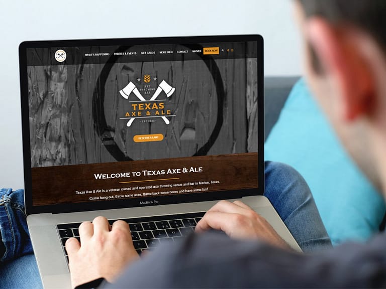 New Website Design: Texas Axe & Ale - Robintek: Web Design Ohio