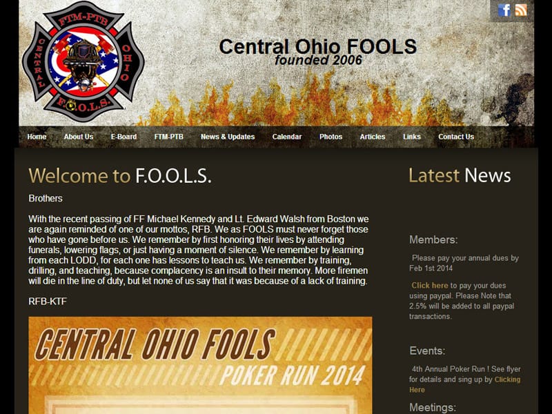 Central Ohio FOOLS - Robintek: Columbus Website Design, Graphic Design ...