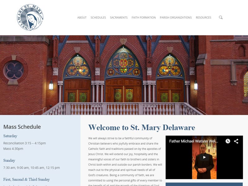Delaware St. Mary Catholic Church - Robintek: Columbus Website Design ...