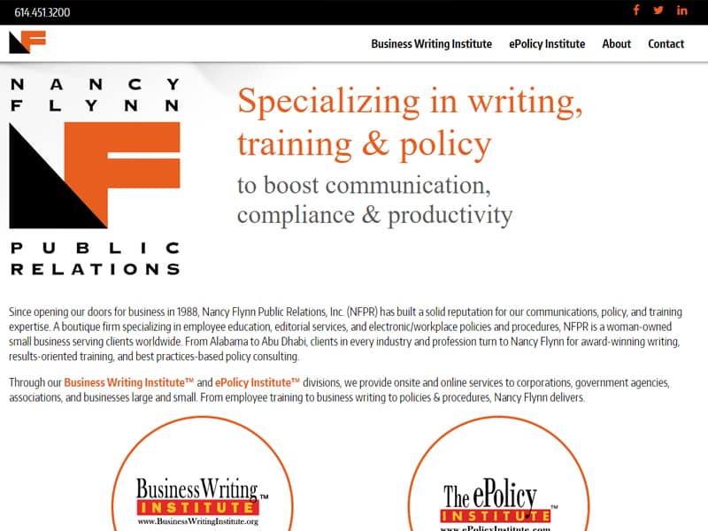 Nancy Flynn, Public Relations - Robintek: Columbus Website Design ...