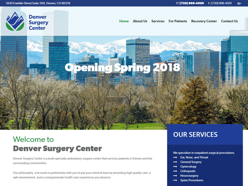 Denver Surgery Center - Robintek: Columbus Website Design, Graphic ...