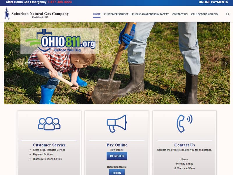 Suburban Natural Gas - Robintek: Columbus Website Design, Graphic ...