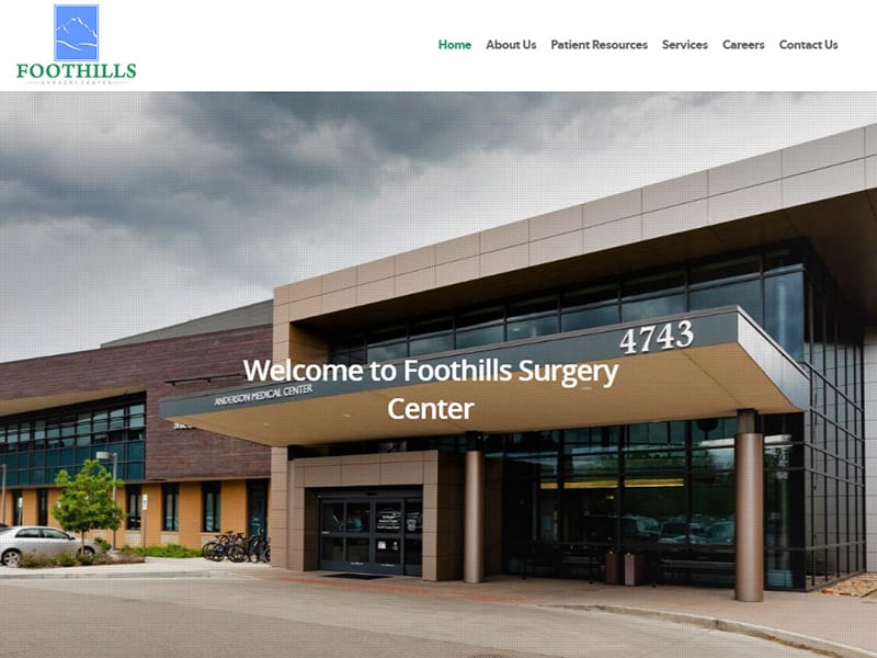 Foothills Surgery Center - Robintek: Columbus Website Design, Graphic ...