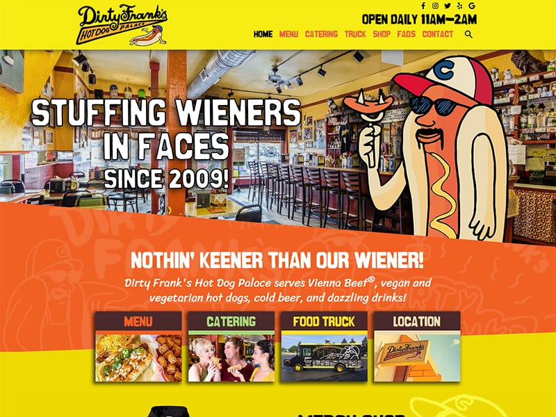 Dirty Franks Hot Dog Palace - Robintek: Columbus Website Design ...