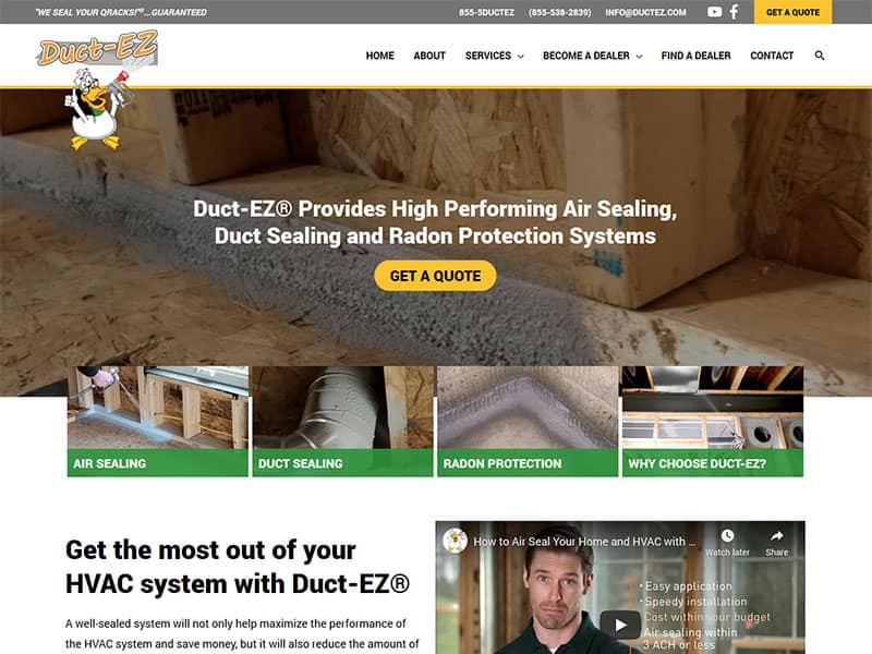 Duct EZ - Robintek: Columbus Website Design, Graphic Design & SEO Company