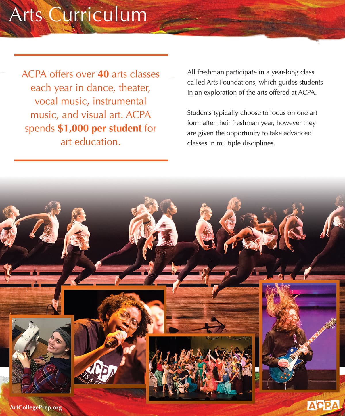 ACPA Arts Curriculum Flyer - Robintek: Columbus Website Design, Graphic ...