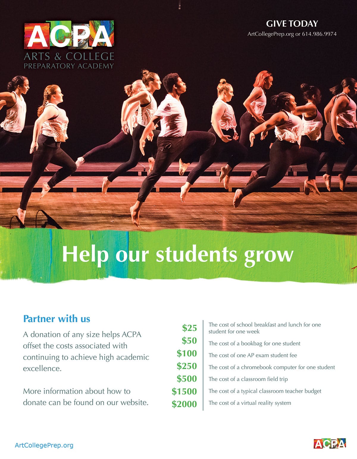 ACPA High School Giving Campaign Flyer - Robintek: Columbus Website ...