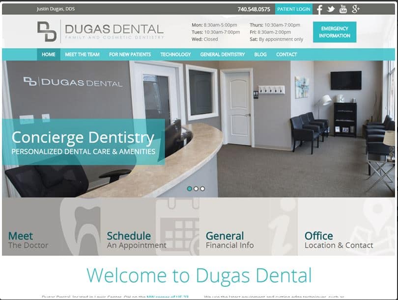 New Website Design and Launch - Dugas Dental - Robintek: Columbus ...