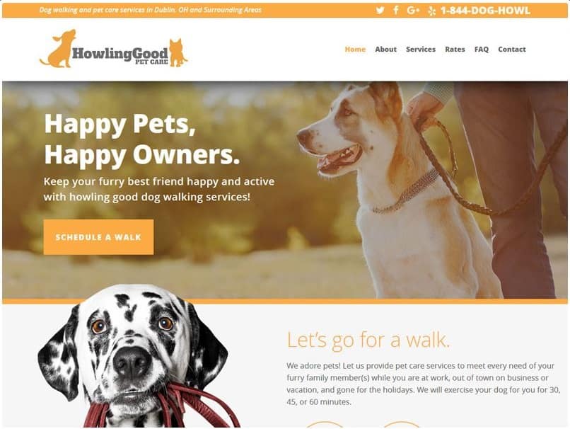 New Website Design and Launch - Howling Good Pet Care - Robintek ...