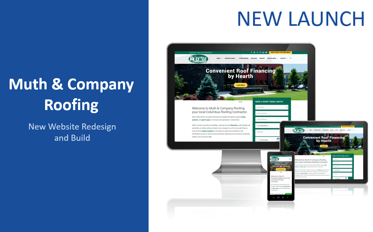 New Website Redesign & Build: Muth & Company Roofing