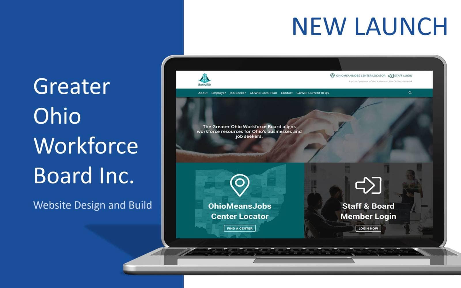 Website Design and Build: Greater Ohio Workforce Board Inc. - Robintek
