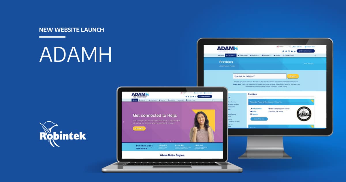 Website Redesign: ADAMH - Robintek: Web Design Ohio