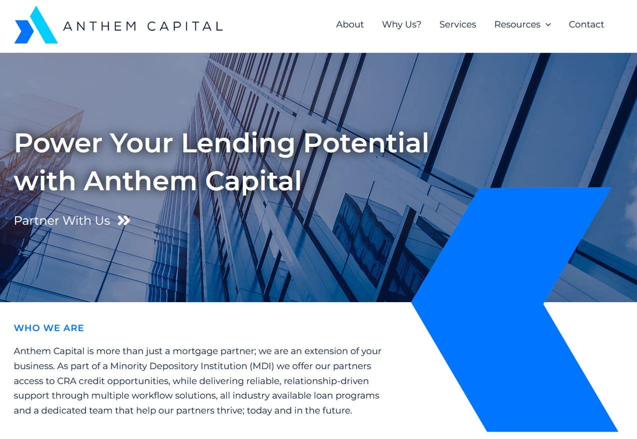 Web Design for Anthem Capital